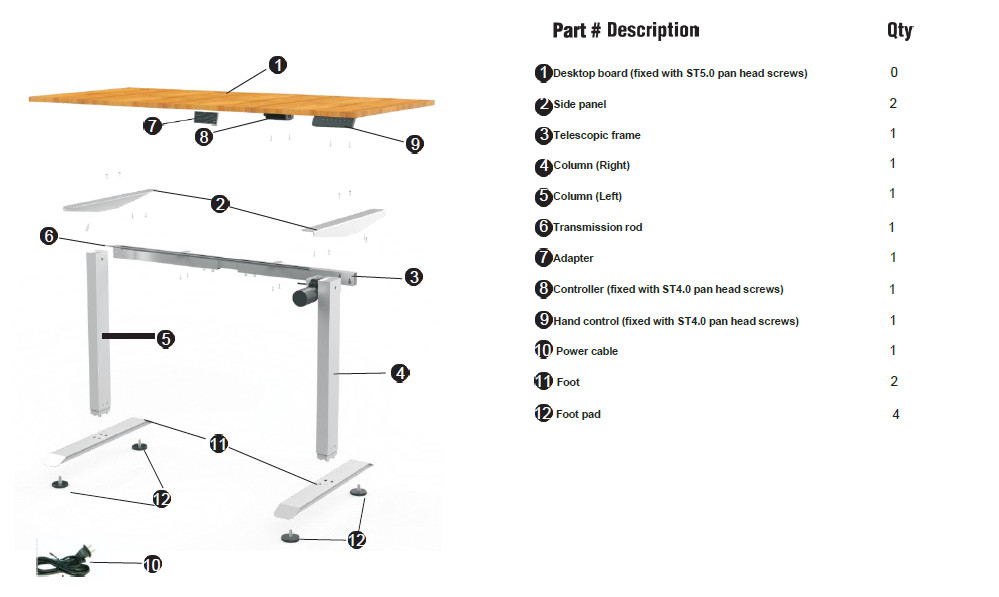 How does the electric standing desk work -- Manufacturer Zhiding